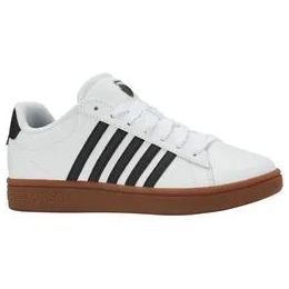 Sneaker K-Swiss "COURT TIEBREAK II", Herren, Gr. 47, wei&szlig;, schwarz, gum, Leder, Schuhe Sneaker