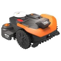 Rasenm&auml;hroboter WORX "Landroid Vision Cloud WR318E 2WD ohne Begrenzungskabel, Auto-Mapping", orange (orange, schwarz), B:50cm H:28,3cm T:61,4cm, Rasenm&auml;hroboter, App-Steuerung