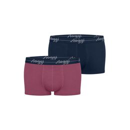 Sloggi Boxershorts 'Blue Start' Herren Gr&ouml;&szlig;e L violettblau / dunkelrot