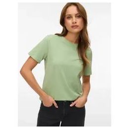 V&eacute;ro Moda Kurzarmshirt VERO MODA "VMPAULINA SS T-SHIRT GA JRS NOOS", Damen, Gr. L, mistletoe, Jersey, Obermaterial: 100% Baumwolle, unifarben, normal, Rundhals, Shirts, Baumwolle, regular fit