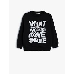 KOTON Sweatshirt Jungen Gr&ouml;&szlig;e 116/122 schwarz / wei&szlig;