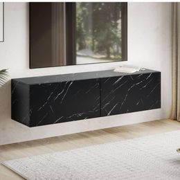 Pharao24.de TV Sideboard Fernsehschrank in Marmor Optik f&uuml;r die Wandmontage
