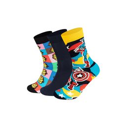 Happy Socks Socken 'MARVEL Captain America-Iron Man' Damen Gr&ouml;&szlig;e 36/40 bunt