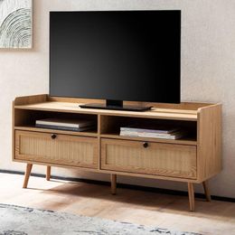 Pharao24.de TV Sideboard Phonom&ouml;bel in Eichefarben im Skandi Design