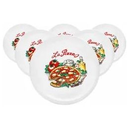 Pizzateller Van Well "Pizzateller Napoli &oslash; 30,5 cm 6er Set bunt", bunt, L:30,5cm, Speiseteller