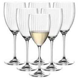 Wei&szlig;weinglas Leonardo "Wei&szlig;weingl&auml;ser Poesia 450 ml 6er Set transparent", bunt (transparent), Glas, Trinkgef&auml;&szlig;e, Wei&szlig;weinglas