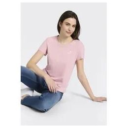 T-Shirt Mustang, Damen, Gr. L, cameo pink, Jersey, Obermaterial: 100% Baumwolle, normal normal, Rundhals, Shirts T-Shirt, Trageangenehme Baumwollqualit&auml;t