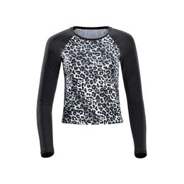 WINSHAPE Performance Shirt 'AET119LS' female size M Smoke blue / Black / White