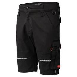 Arbeitsshorts HERO by John Medoox "AKRON Flex Workwear Arbeits-Cargoshorts", Gr. 54, schwarz, Sweatware, 55% Baumwolle, 42% Polyester, 3% Elasthan, gerade kurz, Hosen, Arbeits-Cargoshorts Funktionsqualit&auml;tf&uuml;r Herren