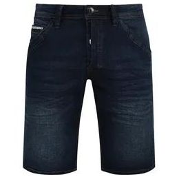 Jeansshorts INDICODE "Shorts IDAlessio", Herren, Gr. XXXL, N-Gr, blau (dunkelblau), Web, Obermaterial: 98% Baumwolle CO. 2% Elasthan EL., unifarben, regular fit kurz, Jeans Jeansshorts