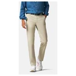 Chinos MEYER "Bonn 1-8079", Herren, Gr. 48, Normalgr&ouml;&szlig;en, beige, 55% Baumwolle, 42% Polyester, 3% Elasthan, unifarben, regular fit lang, Hosen, aus Bio-Baumwolle