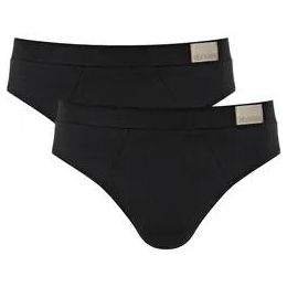 Slip Sloggi "Slip GO Natural Brief C2P 2er Pack", Herren, Gr. XL, schwarz, Obermaterial: 95% Baumwolle CO. 5% Elasthan EL., Unterhosen Slip