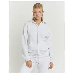 Kapuzensweatjacke Tally Weijl "SSWCOSKIMA", Damen, Gr. L, gris chin&eacute; light, Sweatware, Obermaterial: 65% Baumwolle, 35% Polyester, unifarben, normal, Rundhals, Rippb&uuml;ndchen, Sweatjacken, Baumwollmischung, bequem, mit Kapuze