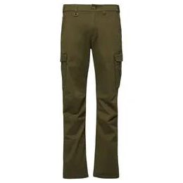 Cargohose s.Oliver, Damen, Gr. XXL, N-Gr, dunkelgr&uuml;n, Web, Obermaterial: 97% Baumwolle, 3% Elasthan, unifarben, bootcut fit lang, Hosen Cargohose, mit Stretch