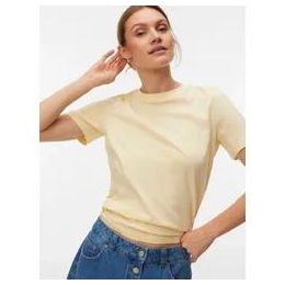 V&eacute;ro Moda Kurzarmshirt VERO MODA "VMPAULINA SS T-SHIRT GA JRS NOOS", Damen, Gr. XL, flan, Jersey, Obermaterial: 100% Baumwolle, unifarben, normal, Rundhals, Shirts, Baumwolle, regular fit