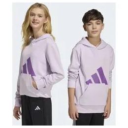 Kapuzensweatshirt Adidas SPORTSWEAR "ESSENTIALS KIDS HOODIE", M&auml;dchen, Gr. 152, ice lavender, active lila, Obermaterial: 55% Baumwolle, 36% Polyester, 9% Viskose, normal, Rundhals, angesetztes B&uuml;ndchen, Sweatshirts
