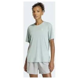 Laufshirt Adidas PERFORMANCE "RUN ESS TEE W", Damen, Gr. XS, wonder sage, Obermaterial: 100% Polyester, Shirts Laufshirt