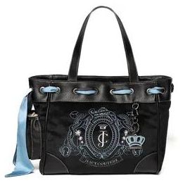 Tragetasche Juicy Couture "DAYDREAMER PALM LARGE DOUBLE HANDLE BAG._ Damen", Damen, Gr. B/H/T: 13cm x 29cm onesize, schwarz, Polyester, Polyurethan, Taschen, Tragetasche Damen, Shopper, Einkaufstasche, Fashion, Lifestyle, Sale