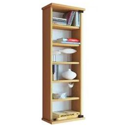 Media-Regal Vcm "Holz CD DVD Wandregal Schrank Loposa Glast&uuml;r", braun (buche), B:31cm T:18cm, Regale