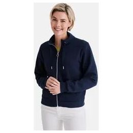 Sweatjacke STOOKER WOMEN "JARA Basic Stretch Sweatjacke", Damen, Gr. 40/42, navy blazer, angeraute Sweatware, 55% Polyester, 40% Viskose, 5% Elasthan, regular fit, ohne Ausschnitt, Sweatjacken Sweatjacke, Sweatjacke Regular Fit Moderner Casual-Look f&uuml;r Damen