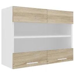 H&auml;ngeschrank Vcm "K&uuml;chenschrank B. 80 cm H&auml;ngeschrank K&uuml;che Esilo", braun (wei&szlig;, sonoma, eiche), B:80cm T:31cm, Obermaterial: 100% Holz Wood., Schr&auml;nke, H&auml;ngeschrank