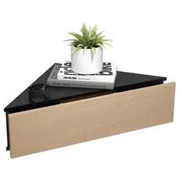 Nachttisch Vcm "Holz Wandschublade Eckregal Nachttisch Usal S", braun (schwarz, honig, eiche), B:60cm T:43cm, Sideboards, Nachttisch