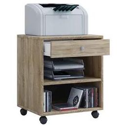 Container Vcm "Holz Rollcontainer B&uuml;rocontainer Schublade Salda", braun (sonoma, eiche (s&auml;gerau)), B:45cm T:38cm, Obermaterial: 100% Holz Wood., Schr&auml;nke, Rollcontainer