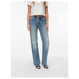 V&eacute;ro Moda Bootcut-Jeans VERO MODA "VMASTA LR BOOTCUT JEANS LI3176 NOOS", Damen, Gr. 30, L&auml;nge 30, medium blau denim detail:tinted, Denim/Jeans, Obermaterial: 99% Baumwolle, 1% Elasthan, unifarben, ausgestellt lang, Jeans, Baumwollmischung, flared fit
