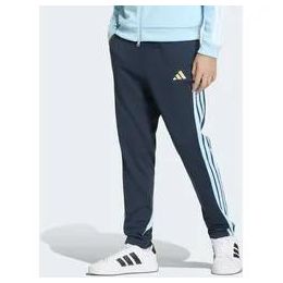 Sporthose Adidas SPORTSWEAR "HOUSE OF TIRO COLORS OF, HOHER BUND, WEITES BEIN", M&auml;dchen, Gr. 128, N-Gr, night navy, icey blau, hazy beige,, Obermaterial: 100% Polyester, Hosen Sporthose
