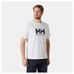 T-Shirt Helly Hansen "HH LOGO T-SHIRT 3.0", Herren, Gr. 3XL, wei&szlig;, Jersey, Obermaterial: 100% Baumwolle, bedruckt, unifarben, Basic h&uuml;ftbedeckend, Rundhals, Shirts T-Shirt, sportlicher Schnitt, kurze &Auml;rmel, Rundhalsausschnitt