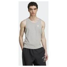 Tanktop Adidas ORIGINALS "TREFOIL ESSENTIALS", Herren, Gr. XXL, medium grau heather, wei&szlig;, Obermaterial: 60% Baumwolle, 40% Polyester, Rundhals, Tops Tanktop, klassischer Schnitt, ohne Verschluss