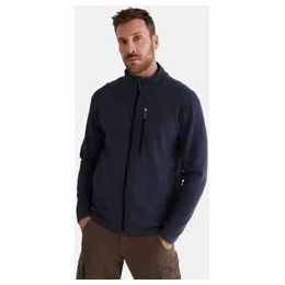 Outdoorjacke HERO by John Medoox "JOEL Outdoorjacke", Herren, Gr. L, navy, angeraute Sweatware, 65% Baumwolle, 35% Polyester, regular fit, Jacken Outdoorjacke, HERO by John Medoox JOEL Jacke Herren light
