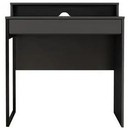 Schreibtisch OTTO HOME "Moid, Computertisch in modernem Design", schwarz matt, B:80cm H:85cm T:54cm, Tische, Schreibtisch, Breite 80 cm, mit Schublade, Kabeldurchlass & Metallkufe
