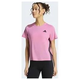 T-Shirt Adidas PERFORMANCE "WE 3S CREW TEE", Damen, Gr. M, sttrbl, schwarz, Obermaterial: 93% Polyester, 7% Elasthan, Rundhals, Shirts T-Shirt
