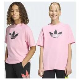 T-Shirt Adidas ORIGINALS "GFX TR LO TEE", M&auml;dchen, Gr. 152, light pink, schwarz, Obermaterial: 100% Baumwolle, Rundhals, Shirts T-Shirt, f&uuml;r Kinder, Kurzarmdesign, sportlicher Stil, Rundhalsausschnitt