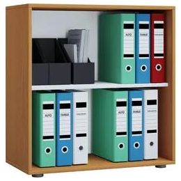 B&uuml;cherregal Vcm "Holz B&uuml;ro Regal B&uuml;cher Ordner Aktenregal Lona 2f", braun (buche), B:70cm T:37cm, Regale, B&uuml;cherregal