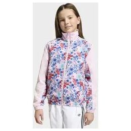 Trainingsjacke Adidas ORIGINALS "Adidas ORIGINALS X LIBERTY LONDON TRACK", M&auml;dchen, Gr. 164, clear pink, Obermaterial: 100% Polyester, Jacken Trainingsjacke