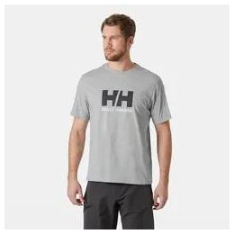 T-Shirt Helly Hansen "HH LOGO T-SHIRT 3.0", Herren, Gr. XXL, grau melange, Jersey, Obermaterial: 100% Baumwolle, bedruckt, unifarben, Basic h&uuml;ftbedeckend, Rundhals, Shirts T-Shirt, sportlicher Schnitt, kurze &Auml;rmel, Rundhalsausschnitt