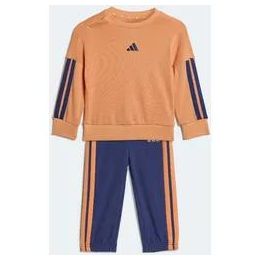 Trainingsanzug Adidas SPORTSWEAR "ESSENTIALS KIDS", M&auml;dchen, Gr. 68, dusky orange, dunkelblau, Obermaterial: 70% Baumwolle, 30% Polyester, Sportanz&uuml;ge Trainingsanzug