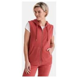 Sweatweste STOOKER WOMEN "WENKE Weste", Herren, Gr. 36/38, rot rose, 60% Baumwolle, 40% Polyester, regular fit, Westen, Stooker WENKE Damen Weste mit Kapuze