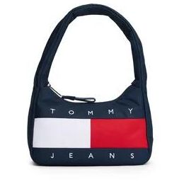 Tommy Hilfiger Schultertasche TOMMY JEANS "TJW ARCHIVE SHOULDER BAG", Damen, Gr. B/H/T: 24cm x 16cm x 8cm, dunkelblau, Textil, Taschen Schultertasche, Damen Umh&auml;ngetasche, Tragetasche mit plakativer Logoflagge