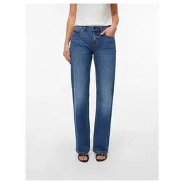 V&eacute;ro Moda Bootcut-Jeans VERO MODA "VMASTA LR BOOTCUT JEANS LI3177 NOOS", Damen, Gr. 25, L&auml;nge 30, dunkelblau denim, Denim/Jeans, Obermaterial: 99% Baumwolle, 1% Elasthan, unifarben, ausgestellt lang, Jeans, Baumwollmischung, flared fit