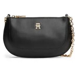 Umh&auml;ngetasche Tommy Hilfiger "TH GLAM MINI CHAIN CROSSOVER", Damen, Gr. B/H/T: 20cm x 14cm x 5cm, schwarz, Lederimitat, Taschen Umh&auml;ngetasche, Damen Schultertasche, Abendtasche, Zierkette als Umh&auml;ngeriemen