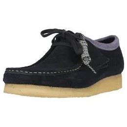 Schn&uuml;rschuh Clarks "Wallebee", Damen, Gr. 40, dunkelblau, Schuhe Schn&uuml;rschuh, mit Kreppsohle