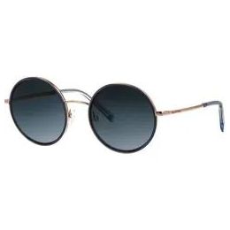 Marc O'Polo Sonnenbrille MARC O'POLO "Modell 508001", Damen, gold, blau, leicht gl&auml;nzend, metallic, Sonnenbrillen Sonnenbrille, Form Rund, Logoschriftzug auf B&uuml;gel, Kombifassung