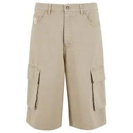 Cargoshorts Karl Kani "Karl Kani Og Baggy Twill Shorts", Herren, Gr. M, US-Gr&ouml;&szlig;en, beige, 100% Baumwolle, unifarben, relaxed fit, Hosen