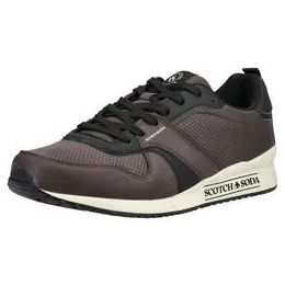 Scotch & Soda Sneaker SCOTCH & SODA "Scotch & Soda Sneaker Lederimitat", Herren, Gr. 44, braun, schwarz, Lederimitat, Schuhe Sneaker