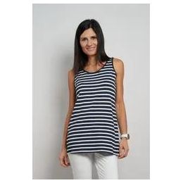 Longtop Seidel Moden "Otto exclusiv", Damen, Gr. 42, navy, Jersey, Obermaterial: 96% Viskose, 4% Elasthan, gestreift, tailliert Po-bedeckend, Rundhals, Tops, im Streifen-Look und aus Viskose-Stretch - MADE IN GERMANY