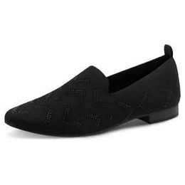 Slipper Marco Tozzi, Damen, Gr. 38, schwarz, Textil, unifarben, Schuhe Slipper, Blockabsatz, Businessschuh Schlupfschuh in veganer Verarbeitung