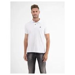 Poloshirt Lerros "Poloshirt mit COOL & DRY Funktion in Piqu&eacute;-Qualit&auml;t", Herren, Gr. M, wei&szlig;, 60% Baumwolle, 40% Polyester, ohne Ausschnitt, Shirts, Atmungsaktiver Baumwollmix, Feine Piqu&eacute;-Qualit&auml;t, Zeitloser Polo-Style